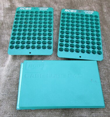 RCBS Reloading Items - RCBS Case Lube Pad, Two Loading Blocks, Case ...