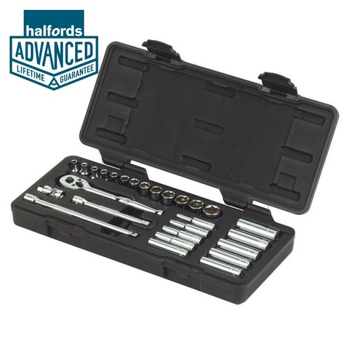 Halfords Advanced Metric Socket Set Kit 1/4" 27 Piece Hand Tools ...