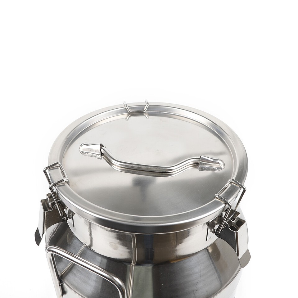 Stainless Steel Milk Storage Container Pot Milk Can Lid 12L Milk Can ...