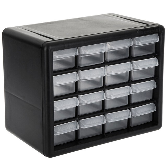 16 Drawer Small Parts Organizer Storage Cabinet Hardware & Crafts Clear ...