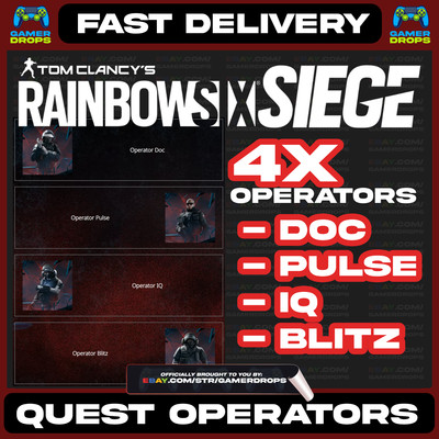 Rainbow 6 Siege 4 OPERATOR SKINS - DOC, IQ, PULSE & BLITZ! QUEST - RARE ...