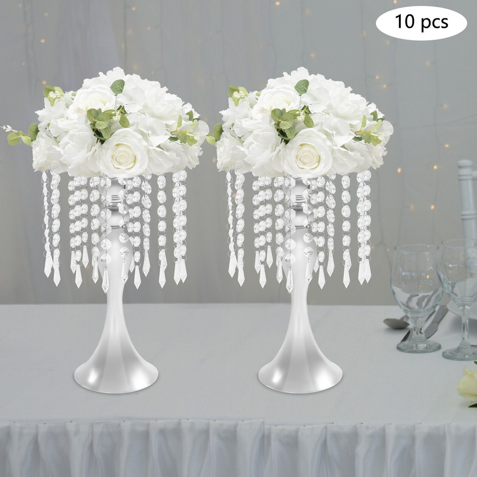 10PCS Flower Stands Crystal?Flower Stand 13.8" Height Flower ...