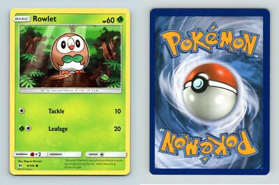 Rowlet #9/149 Sun & Moon Common Pokemon 2017 TCG Card | eBay