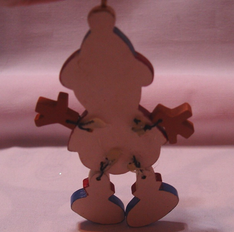 Vintage Dangling Snowman Wood Christmas Ornament Dangle Legs Shelf ...