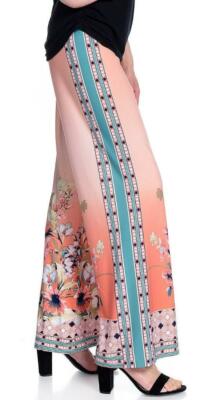 NEW - One World Printed Knit Elastic Waist Pull-on Wide Leg Pants | eBay