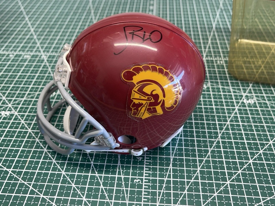 University Southern California USC Signed Riddell Mini Helmet John ...