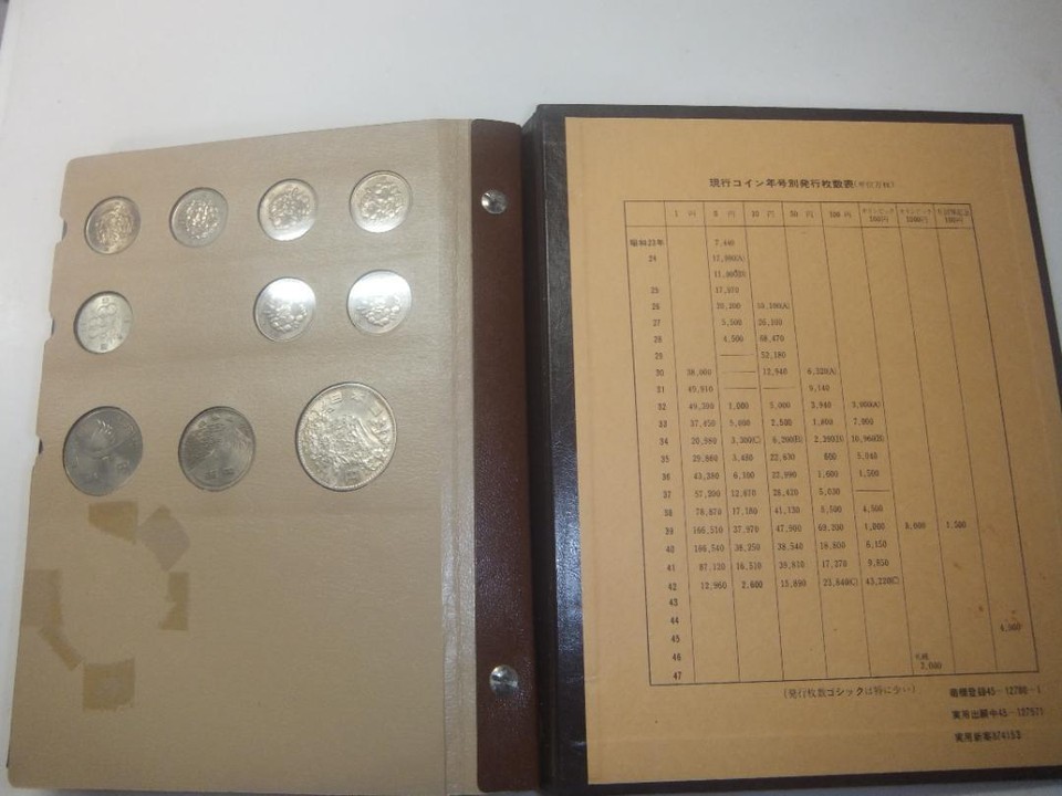 Japanese coin collection current numismatic album 113 pieces Rare item ...