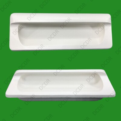 6x White Wooden Recessed Handle 110mm Cabinet Wardrobe Kitchen Door ...