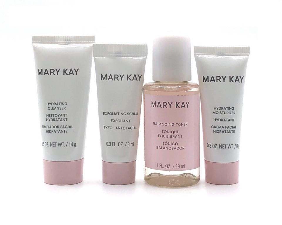 MARY KAY HYDRATING GO SET~204126~4 PC TRAVEL/DELUXE SIZE SET~NORMAL TO ...