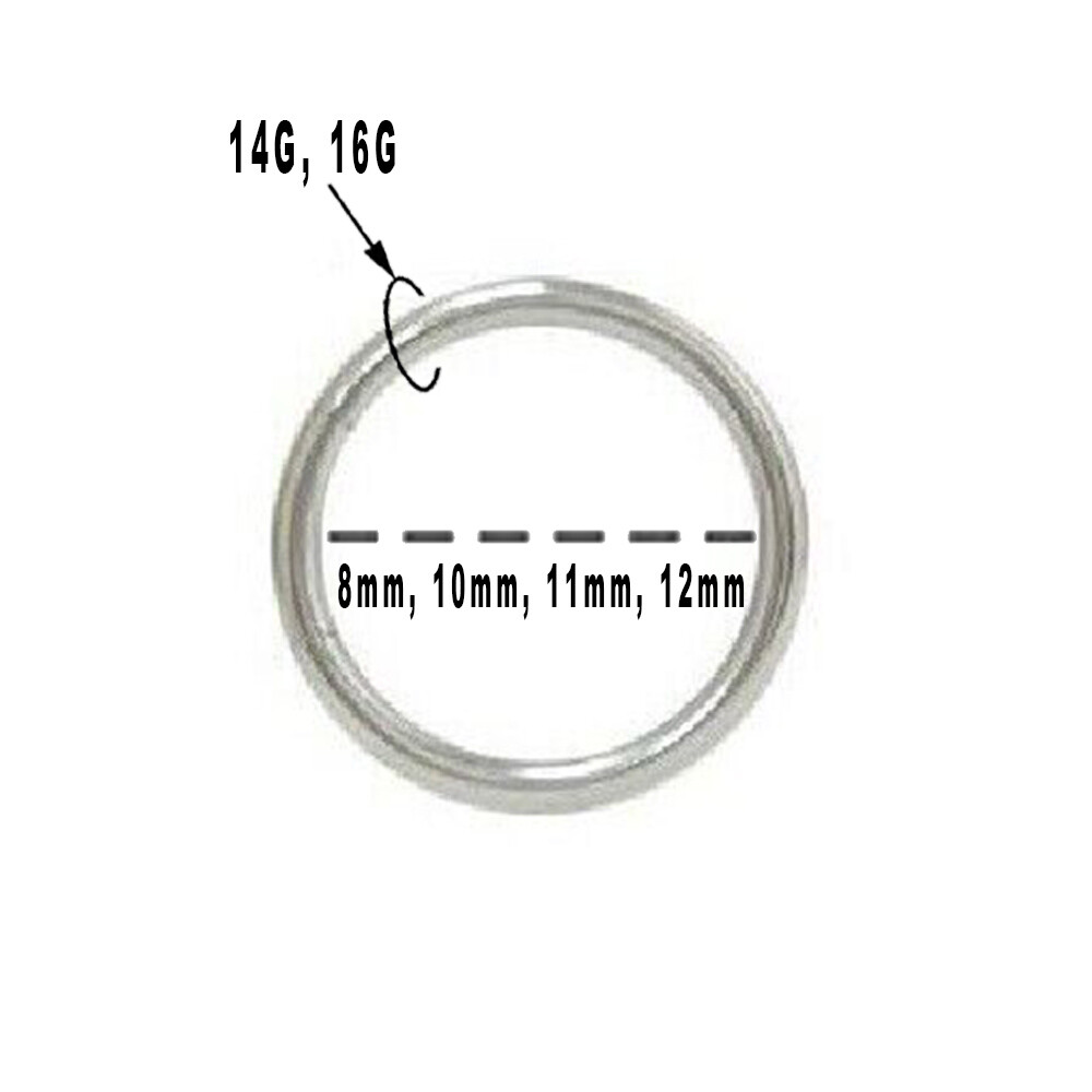 14G or 16G Seamless Segment Ring Surgical Steel Multiple Piercings Sold ...