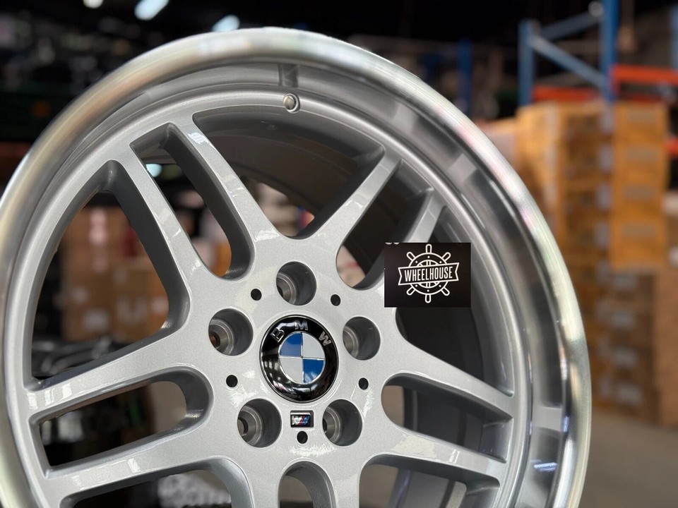 18x8 18x9.5 BMW M-PARALELL SILVER MACHINE WHEELS E39 E38 E28 E32 E34 ...