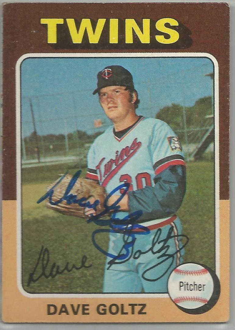 Minnesota Twins DAVE GOLTZ autographed 1975 Topps | eBay