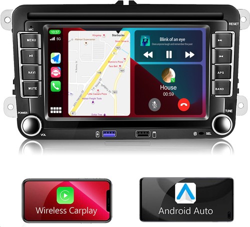 Android CarPlay Car Stereo Radio GPS Navi For VW Golf MK5 MK6 Jetta T5 ...