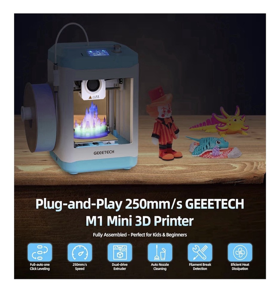 Sale!Geeetech 3D Printer M1 Mini High Speed 3D Printer 100*110*100MM ...