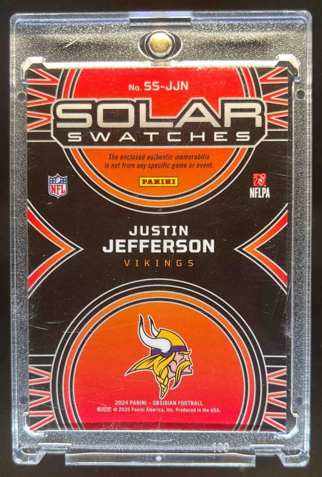 2024 Obsidian Justin Jefferson Solar Jersey #SS-JJN Vikings | eBay