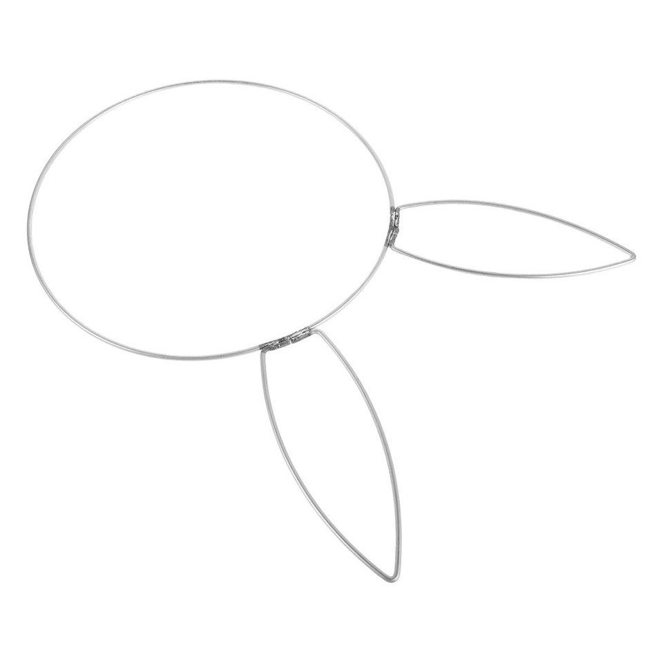 Floral Rabbit Face Decoration On Wrought Iron Circle – Spring Inspired ...