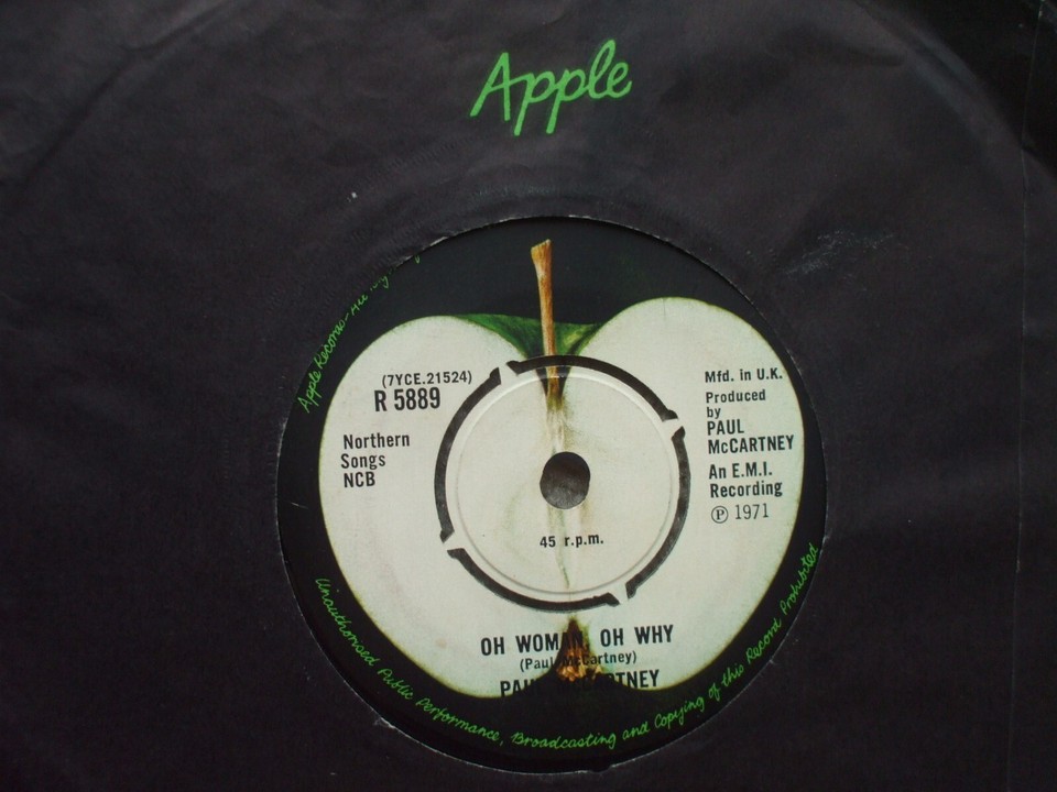 Paul McCartney - Another Day / Oh Woman Oh Why - Apple R 5889 - EX- 45 ...