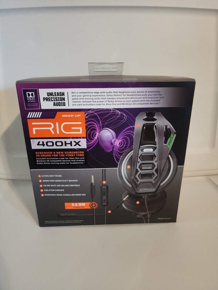 Plantronics RIG 400HX Over-Ear Gaming Headset for Xbox And Windows. New ...