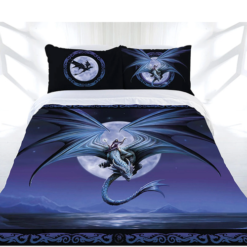 Anne Stokes - Moonstone - King Bed Quilt Doona Duvet Cover Set | eBay ...