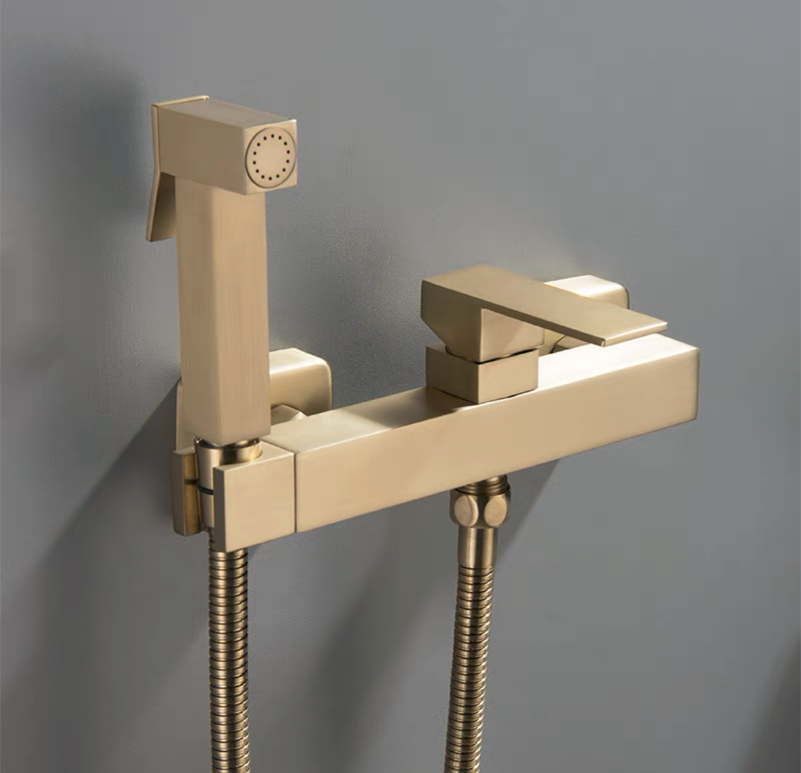 Brushed Gold Handheld Bidet Spray Luxury Toilet Bathroom Spray Kit ...