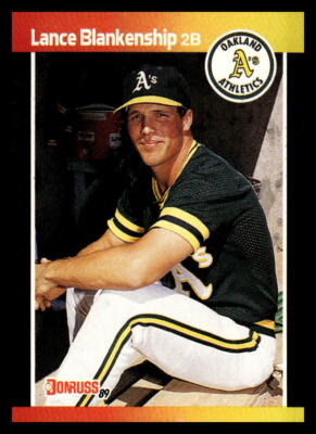 1989 Donruss #621 Lance Blankenship Athletics No Dot Inc Variation ...