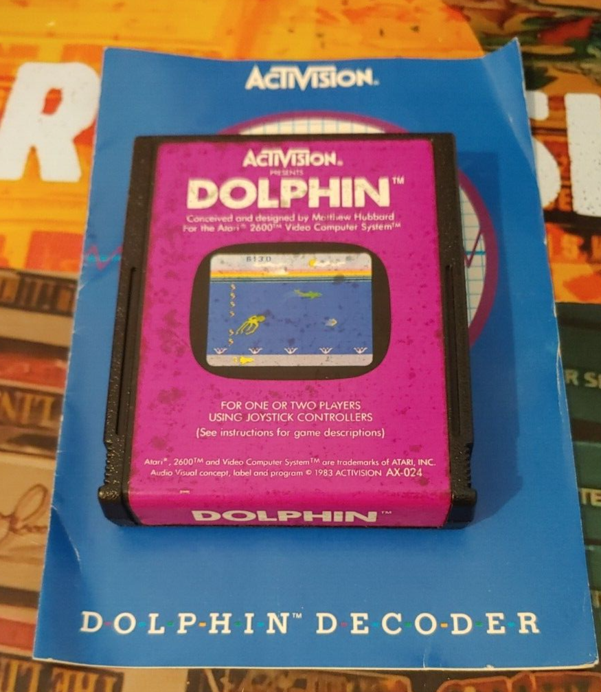 Dolphin for ATARI 2600 VCS (Modul & Manual) working classic 8-bit ...