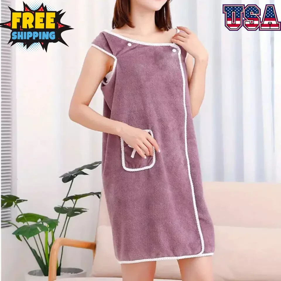 Wearable Ladies Bath Towel Shower Wrap Towel Dress Fast Drying Bath for ...