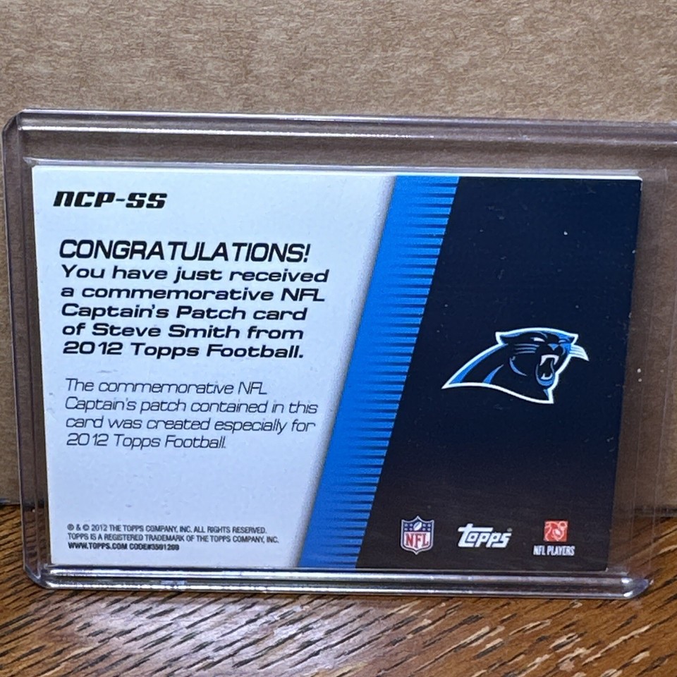 STEVE SMITH 2012 Topps NFL CAPTAIN PATCH NCP-SS Football Carolina ...