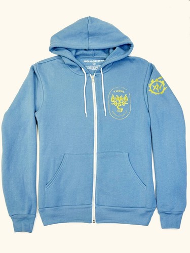 Final Fantasy 14 Dawntrail Zip Up Hoodie TURALIST Blue Toral Emblem ...