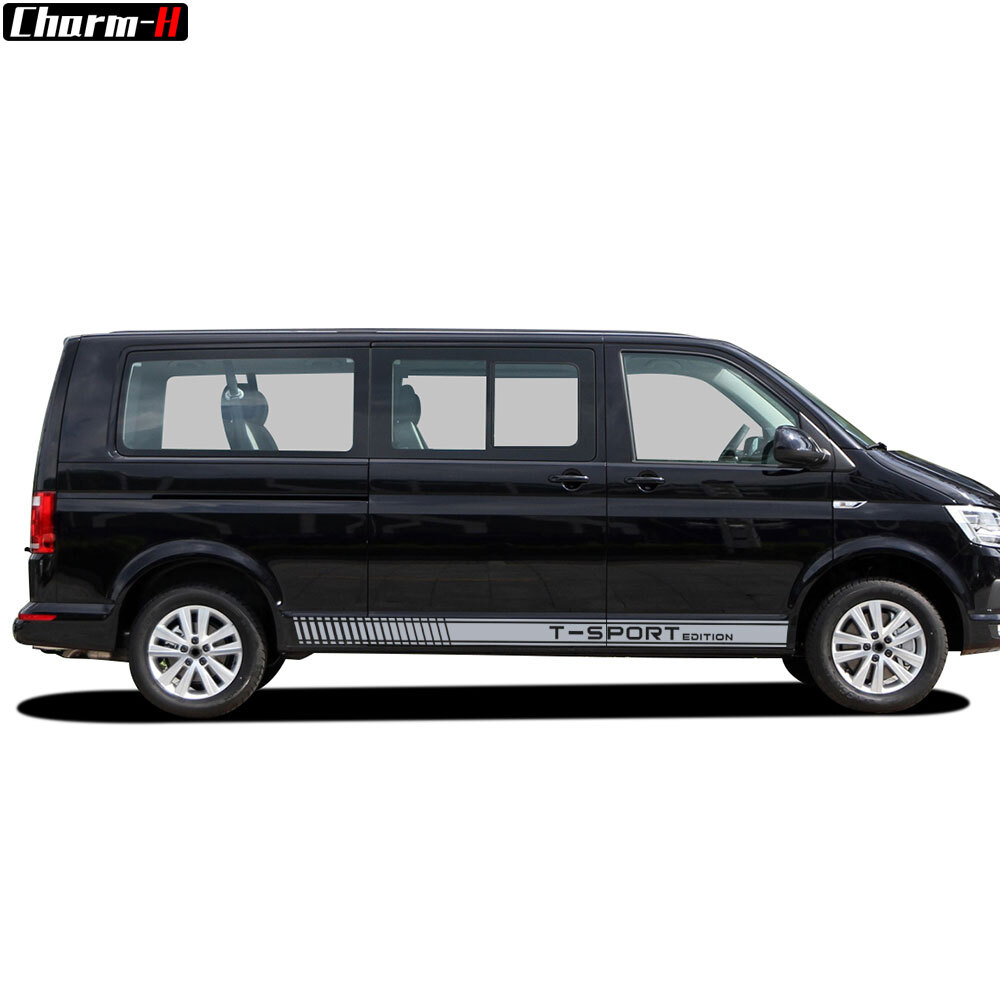Sport Side Stripe Decals for VW Volkswagen Transporter T6 Camper Van ...