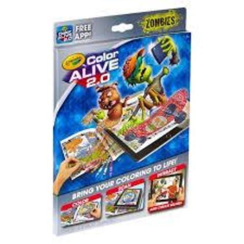 Crayola Color Alive 2.0 Zombies Includes 16pgs & 7 Crayons for Ages 4 ...