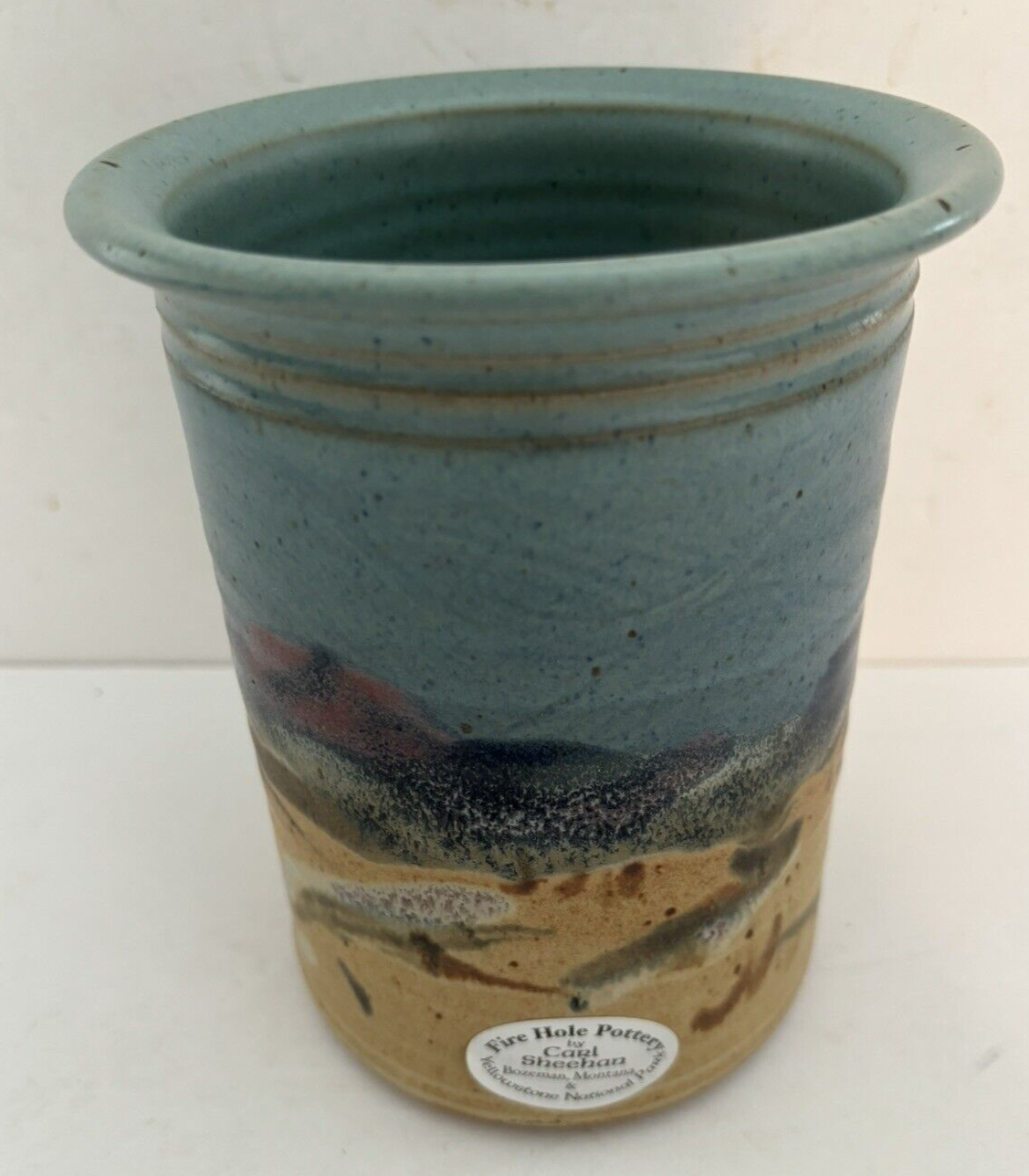 Fire Hole Pottery Carl Sheehan Bozeman Montana Yellowstone Crock 6-1/2 ...