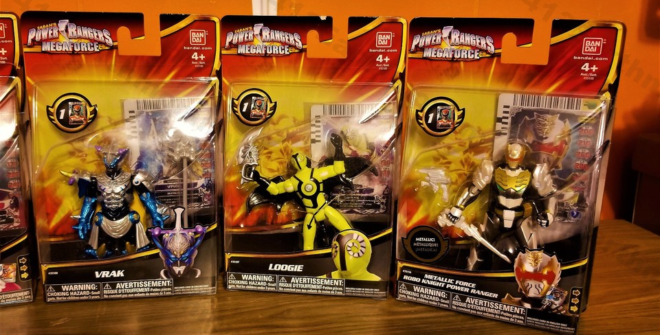 Power Rangers Megaforce lot "Metallic Red & Robo knight, Pink, Vrak ...