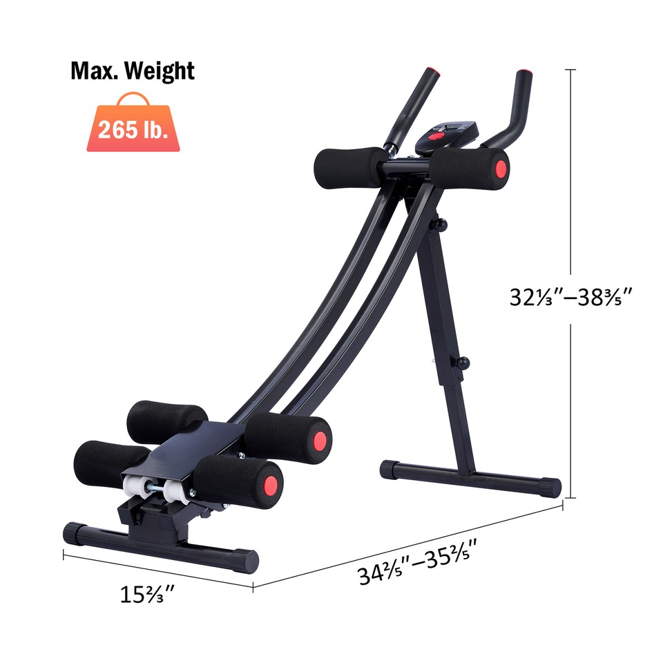 Abdominal Ab Machine Coaster Crunch Trainer for Home Gym Core Workout ...