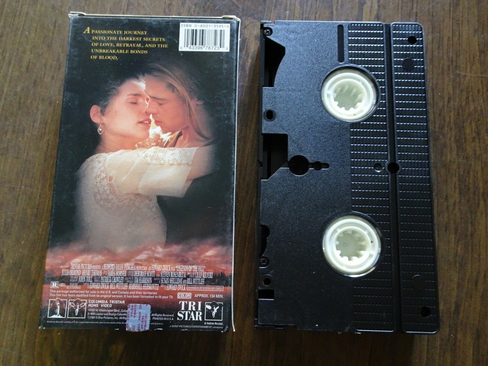 Legends of the Fall (VHS, 1995) with Brad Pitt, Anthony Hopkins & Aidan ...