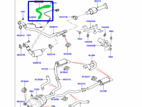 Genuine Land Rover Front Exhaust Sensor Lr2 Lr4 Evoque Discovery ...