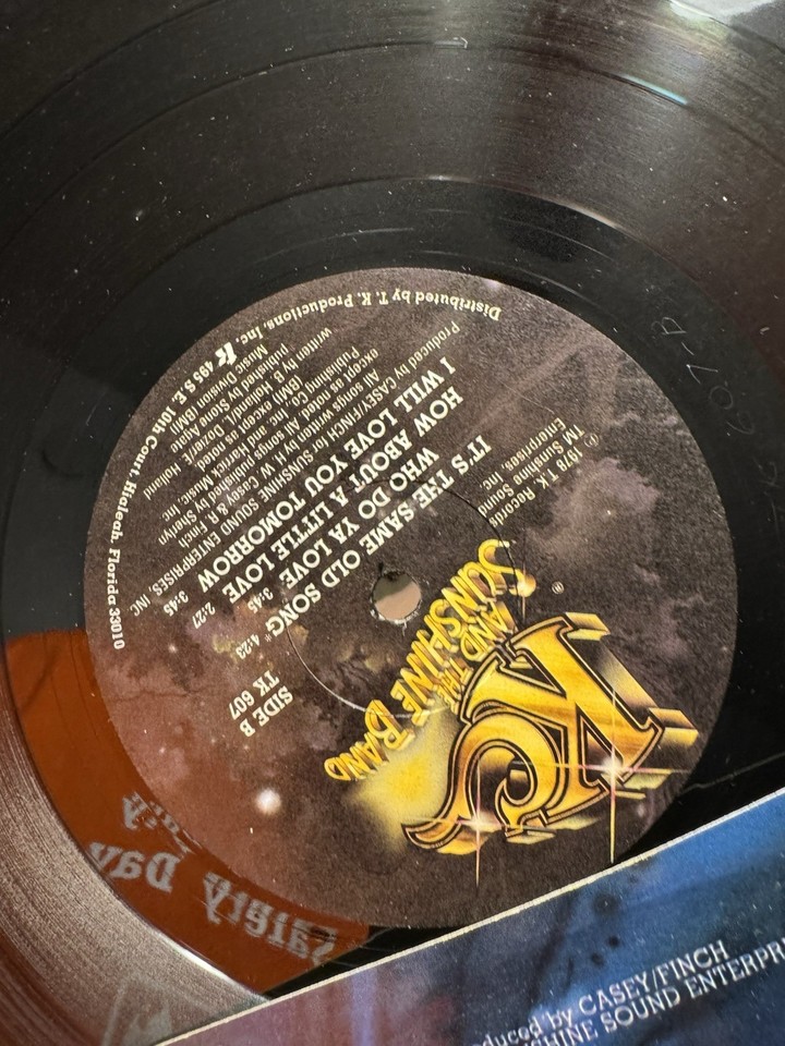 VTG 70s Record KC and The Sunshine Band Vinyl Album LP Classic Rock ...