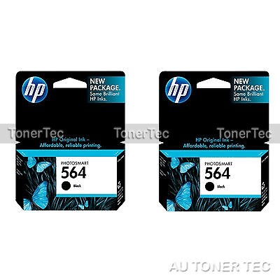 HP Genuine 2x 564 BLACK Ink ->D5460/B110a/C5380/C410A/D7560 CB316WA ...