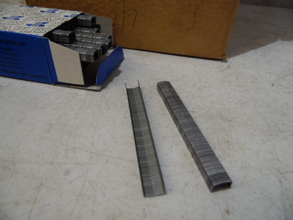 2 Box 1/4" Galvanized Chisel Point Staples Paper Tacking Tacker STCR ...