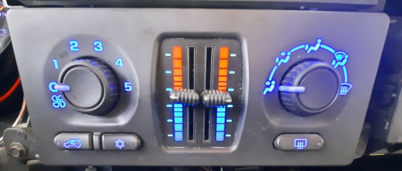 03-07 BLUE LED Chevy/GMC Silverado, Sierra, Tahoe Suburban AC/Heater ...