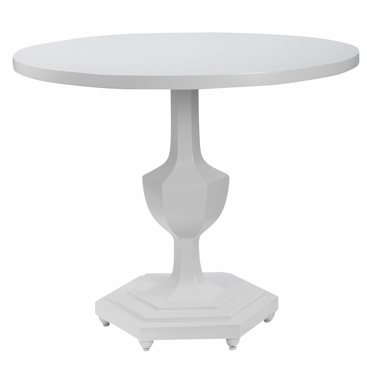 Black Round Pedestal Foyer Table