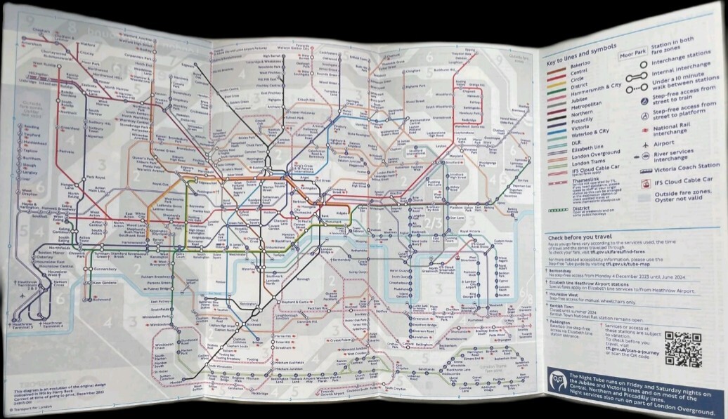 London Underground Tube Map - NEW December | Grelly UK