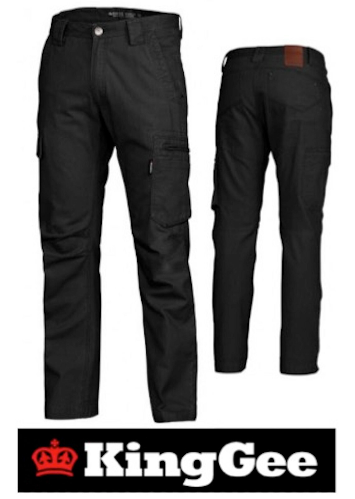 KING GEE MENS 'TRADIE' NARROW FIT 100% COTTON CANVAS CARGO WORK PANTS ...