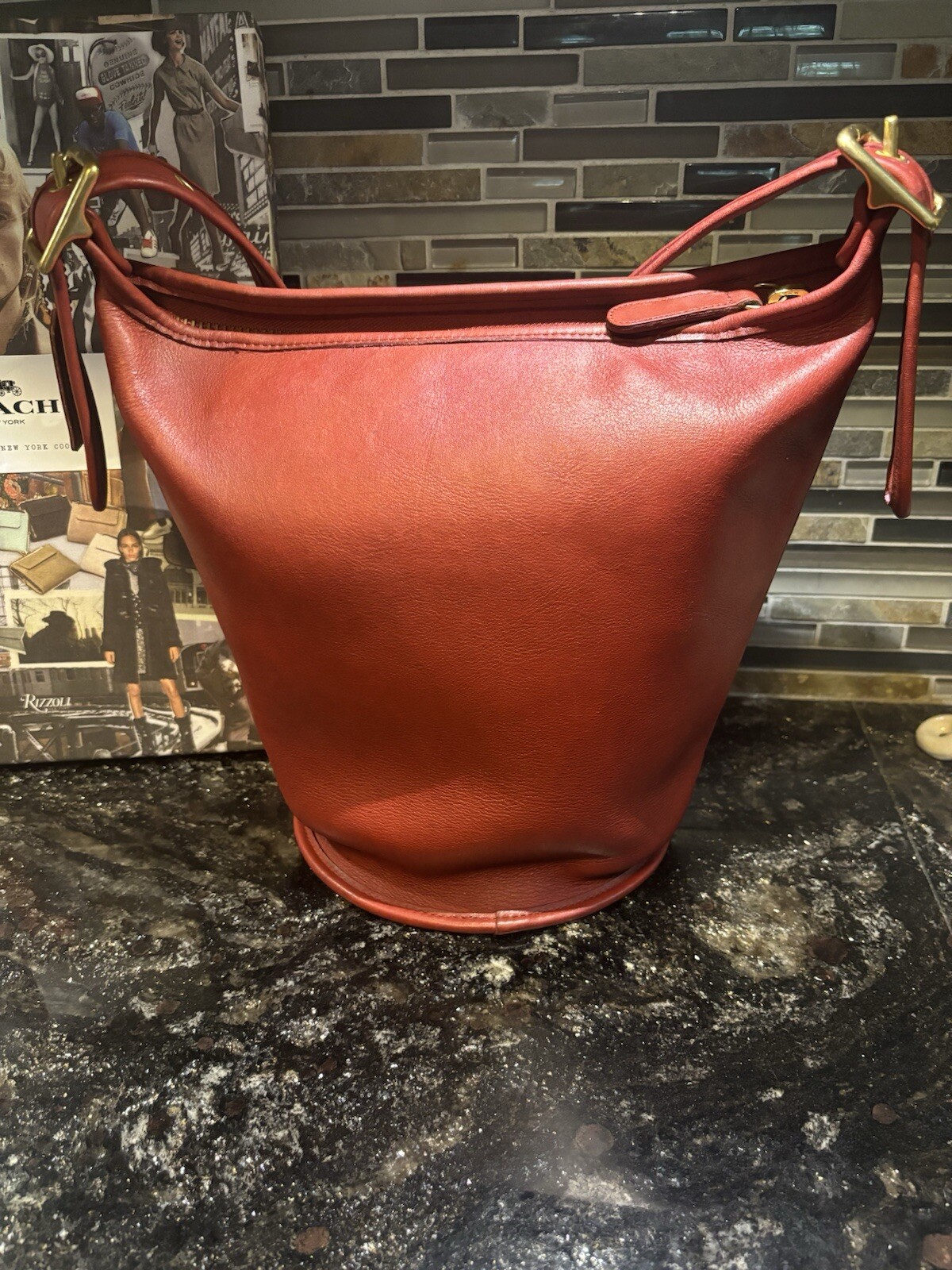 Vintage Coach Helen’s Legacy Duffle Bucket Sac Glovetanned Leather 9953 ...