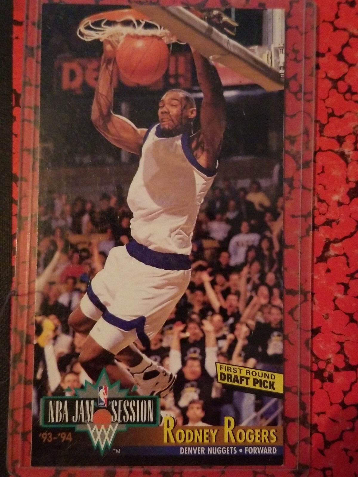 1993-94 Fleer NBA Jam Session #57 Rodney Rogers Denver Nuggets Rookie ...