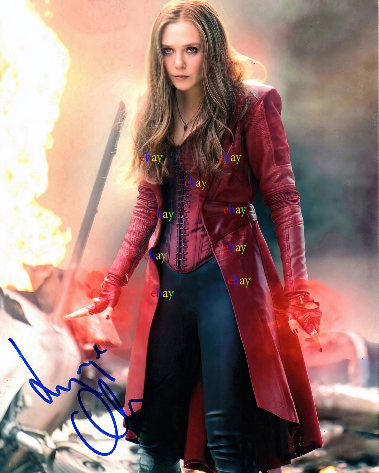 ELIZABETH OLSEN SIGNED AVENGERS Autographed Signed 8x10 Photo Reprint ...