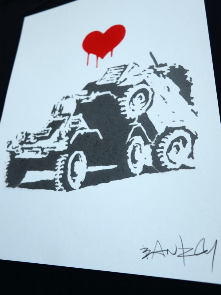 Graffiti, Street Art, Stencil, original spray, artwork, signed, BANKSY ...