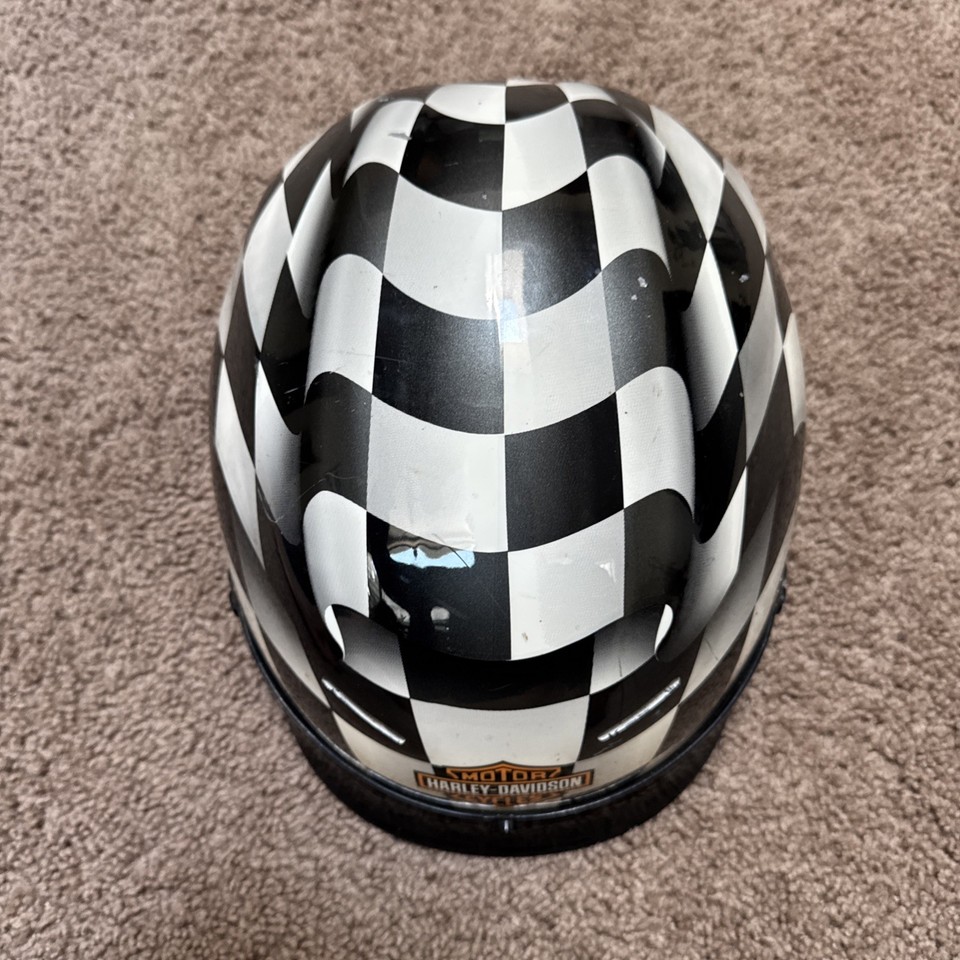 Harley-Davidson Skull Cap Helmet XXL Checkered Flag DOT Motorcycle ...