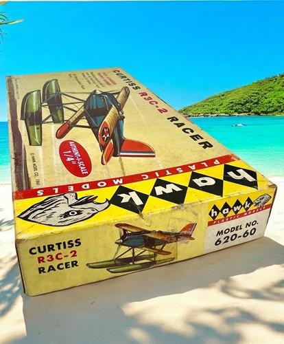 1961 Hawk Models 1/4” Scale Curtiss R3C-2 Racer Kit 620-60 Unassembled ...