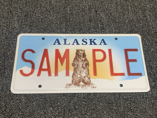 Alaska Bear Sample License Plate AK | eBay